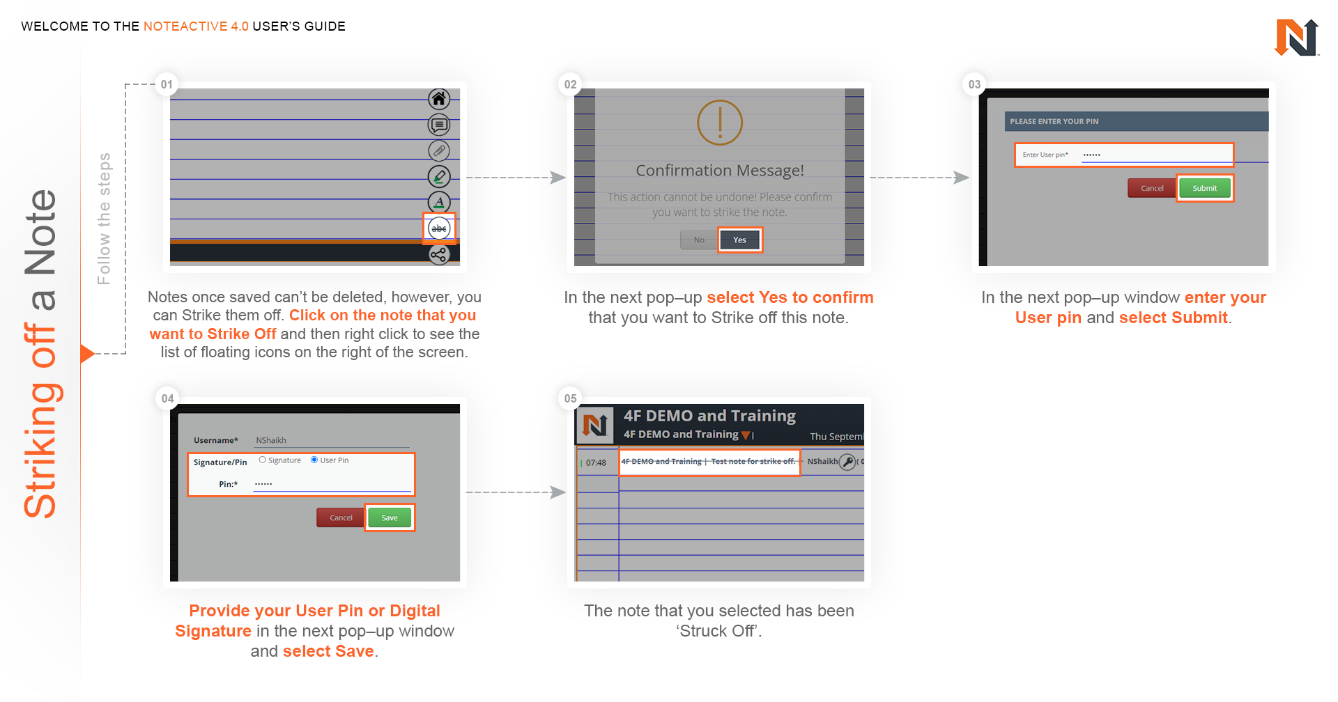 Striking off a Note – Noteactive