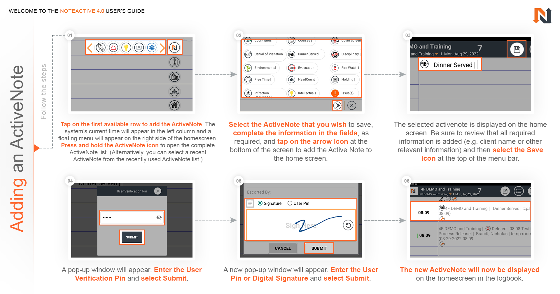 Adding an ActiveNote – Noteactive