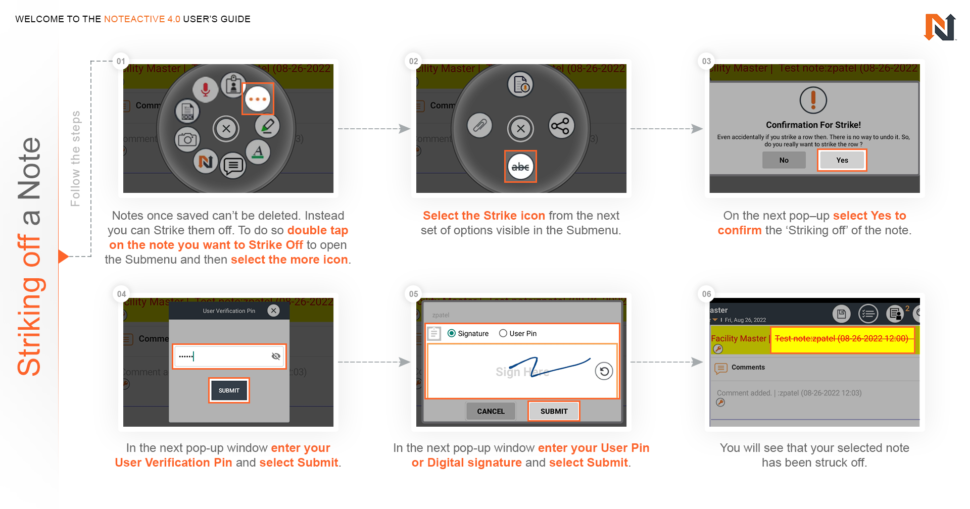 Striking off a Note – Noteactive